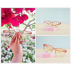 WearMe Pro - Square Oversized Women Elegant Classic Blue Light Screen Glasses (Blaze Tortoise)