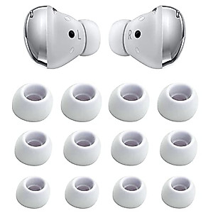 Silicone Ear Tips Replacement for Galaxy Buds Pro , JNSA Replacement Earbuds Tips Compatible with Galaxy Buds Pro Earbuds 6 Pairs SML Silver (GBP8PW)