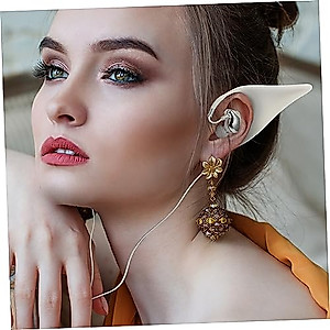 DECHOUS Elf Ear Headphones on-Ear Headphones Sports Ear Buds Sport Accessories elf Ears Headphones Elves Ear Earbuds Cosplay Headset Wired in-Ear Earphone Music Headset Earphone with Mic