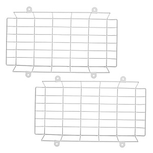 VANZACK 2pcs Exit Sign Damage Stopper Emergency Light Protection Wall Mount Air Conditioner Exit Sign Protector Metal Exit Sign Protective Coated Steel Wire Guard