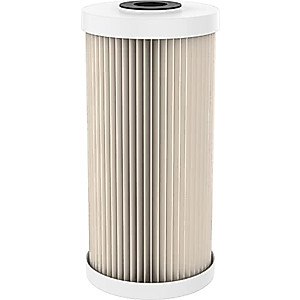 Pentair OMNIFilter RS15 Sediment Water Filter, 10-Inch, Whole House Heavy Duty Pleated Cellulose/Polyester Replacement Cartridge, 10" x 4.5", 5 Micron, White