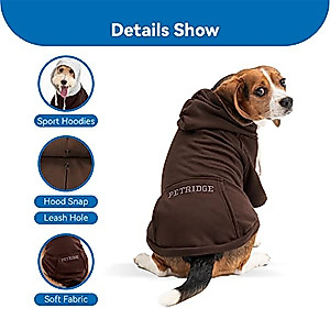 Petridge Dog Hoodie Sweatshirt Warm and Soft for Small Medium Large Dogs (X-Large Navy)
