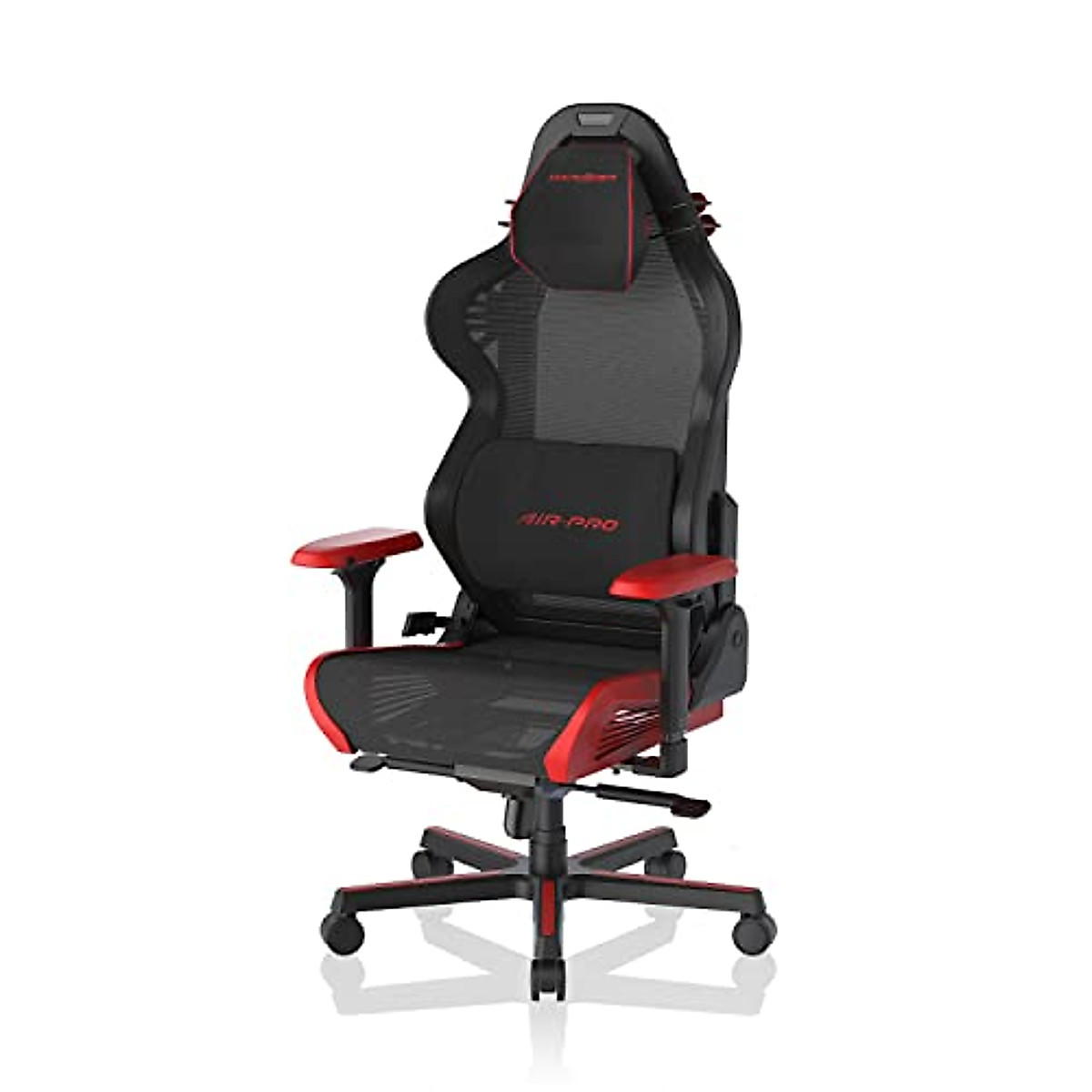 DXRacer Air Gaming Chair, Ultra-Breathable Mesh, 4D Armrests, Memory Foam Headrest, Magnetic Lumbar Support, Modular Design, Standard, Black and Red (Pro)