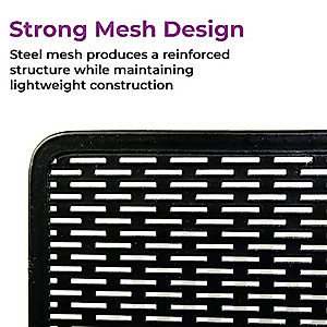 Artistic Contemporary Mesh Metal Desktop File Sorter for Neat and Organized Surfaces in Office, School, and Home, Black
