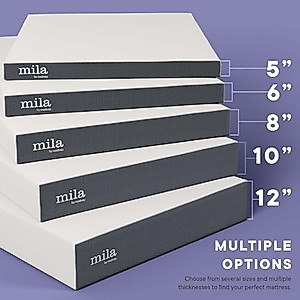 Modway MOD-7101-WHI Mila 5" Queen Mattress, White