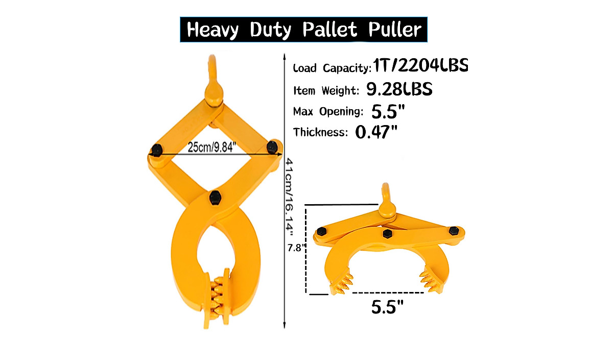 GPOAS Pallet Puller Clamp - 2204LBS Heavy-Duty Tool