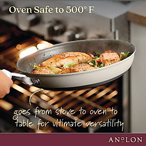 Anolon Achieve Hard Anodized Nonstick Frying Pan/Skillet, 12 Inch, Silver
