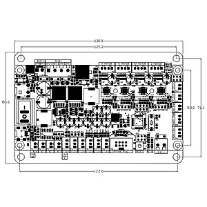 3 Axis GRBL 1.1f 32-Bit Controller-Control-Board Stepper Motor Support Offline Dual Y-axis USB Drive Board for Woodworking Engraving Machine, CNC Router, Laser Engraving Machine