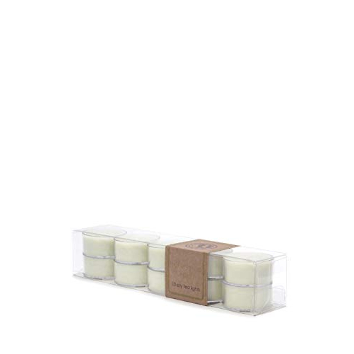 Eco Candle Co. Tea Light Candles, Eucalyptus Mint, 10-Pack - Scents of Eucalyptus, Spearmint, & Peppermint - Recyclable, 100% Soy Wax, No Lead, Hand Poured, Midwest Grown Soybeans.6 oz. Each