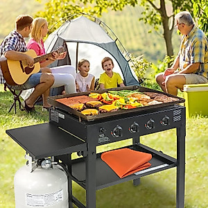 28'' Griddle Silicone Protective Mat Cover for Blackstone 28 Inch Gas Griddle, Heavy Duty Food-grade Silicone Griddle Mats Cover Grill Protective Covers Keep Flat Top Clean Critter-Rust Free -Orange