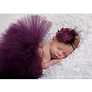 Newborn Baby Girl Tutu Suit/Baby Girl Photography Props Set (Purple)