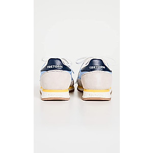 TRETORN Women's Rawlins Casual Lace-Up Sneakers, Light Taupe/Blue/Yellow, 11