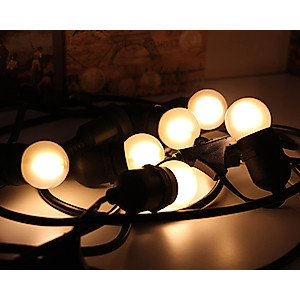 Qixivcom 6 Pack 1.5W White G40 Frosted Bulb LED Bulb E26 Warm White Energy Saving Retro Light String Replacement Bulbs Indoor and Outdoor Decorative Lighting Bulbs Vanity Mirror Billboard Decor