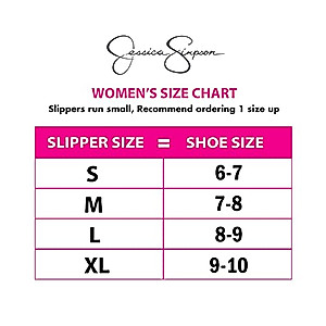 Jessica Simpson womens Fluffy Plush Slide-on Sandal House With Memory Foam Slipper, Black Rosette, Medium US