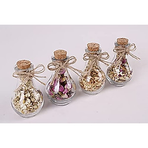 Pack of 10 Tea Party Favors Bulk, Personalized Rustic Wedding Favors for Guest, Glass Tea Jar Thank You Gifts for Your Guest (Rose Tea)