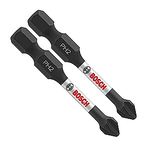 BOSCH ITPH2205 5-Pack 2 In. Phillips #2 Impact Tough Screwdriving Power Bits