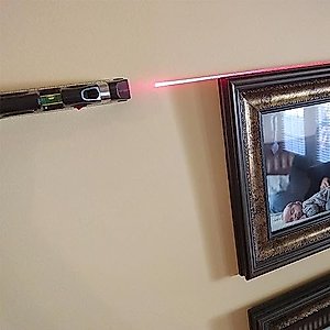 Laser Level, Qooltek Multipurpose Cross Line Laser 8 feet Measure Tape Ruler Adjusted Standard and Metric Rulers for hanging with Metal Tripod Stand(Black)