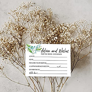 Advice and Wishes Cards for the Bride & Groom, New Mr and Mrs, Newlyweds, Wedding Advice Cards Perfect for Bridal Shower or Wedding, Wedding Guest Book Alternative, Pack of 50 4x6 Inch