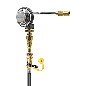 MCAMPAS 1lb Propane Disposal Adapter Fitting with 1/4" Quick Connect Disconnect Adapter for Convert Portable BBQ Grill, Bubby Heater, Weber Traveler Portable Gas Grill to Hook Up RV Trailer