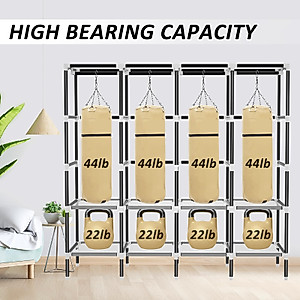 LOKEME Wardrobe Closet，Grey Portable Closet with Zippers， 65.4Inches 19mm Diameter，Portable Closets for Hanging Clothes，with 4 booms and Storage cabinets，Spacious Large -Capacity Storage Space