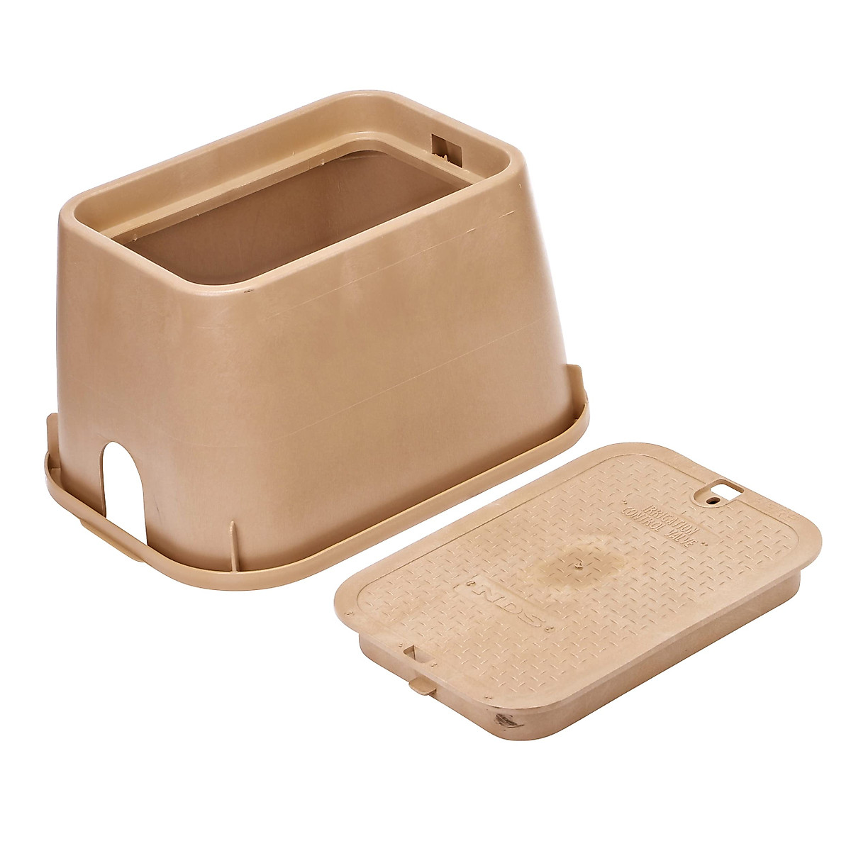 NDS 113BC 14in.X19in. Rectangular Standard Series Valve Box and Cover, 12 in. Height, Sand Box, Sand ICV Cover