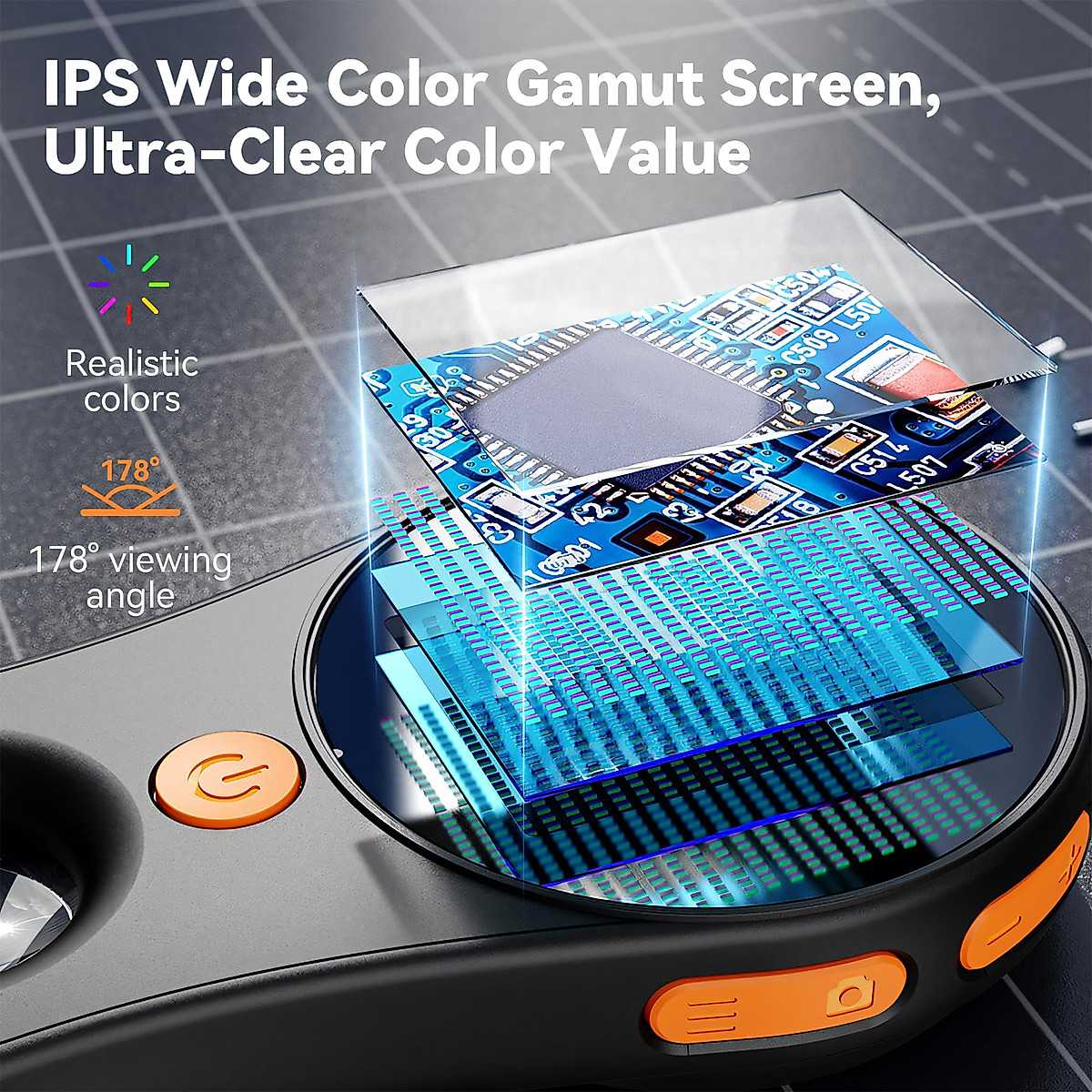 Digital Microscope Fixed Focus-200X Pocket Magnifying Glass, 3-Level Adjustable LED Lights Portable Handheld Mini Microscope,USB Compatible with, Windows, Mac OS