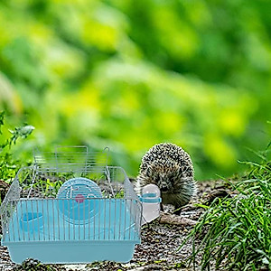 Balacoo Hamster Habitat Cage Small Animals Hideaway Hamster Exercise Wheel with Food Box Water Feeder Small Animal Cage Portable Pet Carrier for Outdoor Travel