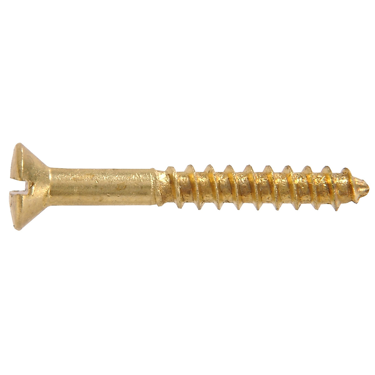 Hillman 1171 Brass Oval Head Slotted Wood Screw 10 x 1 in. 40-Pack