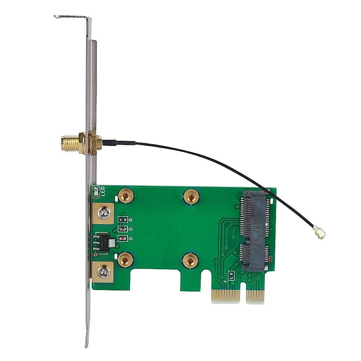 PCIe Network Card, PCI Express to Mini PCI Express Card Adapter, Network Ethernet LAN Mini PCI-E Riser PC to Laptop Network Card Adapter Converter