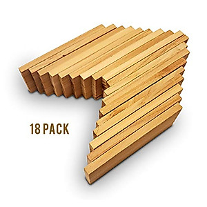 Wood Smith USA 18-Pack Cedar Blocks/Sandpaper | Clothes Storage | Aromatic Cedar Wood Planks for Closets & Drawers | 100% Natural Red Cedar for Moth Protection, Odor Removal | Wardrobe Freshener