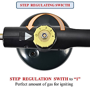 SearChef Cooking & BBQ Grilling Propane Torch Flame Lighter Kitchen Culinary Torch Sous Vide Charcoal Starter Searing Steak for Creme Brulee Campfire Searing ( Butane or Propane Tank Not Included )