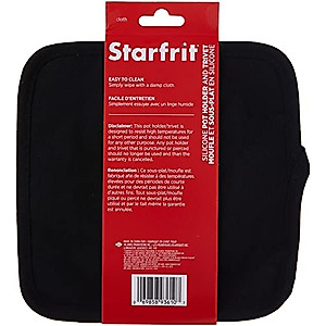 Starfrit 8" Silicone/Cotton Pot Holder/Trivet, Red