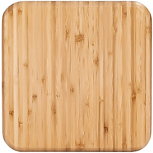 Bearstar 2-Pack Bamboo Square Plates ,12 Inches Cheese Plates Coffee Tea Serving Tray Fruit platters Party Dinner Plates Sour Candy Tray