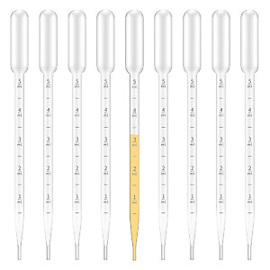 100 Pcs 5ML Plastic Transfer Pipettes for Essential Oils,Liquids,Graduated