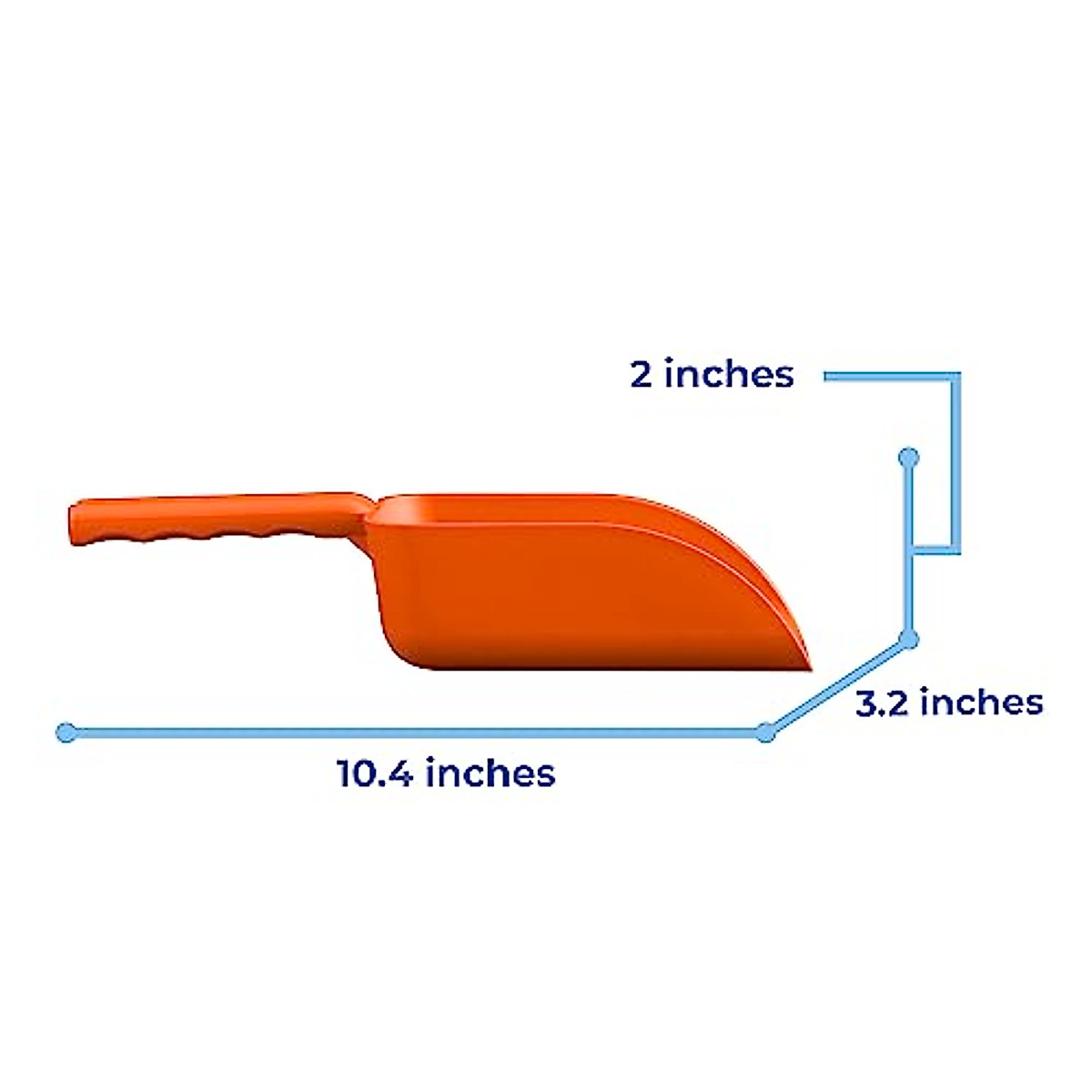 Vikan Remco 63007 Color-Coded Plastic Hand Scoop - BPA-Free Food-Safe Kitchen Utensils, Restaurant and Food Service Supplies, 16 oz, Orange