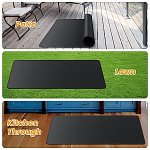 Wasmicro 70"×39" Under Grill Mat for Outdoor | Fire Pit Mat Collapsible | BBQ Fireproof Grill Pad | Lawns, Decks, Patios, Fireplace Protective Mats | Waterproof, Oil-Proof, Washable [Extra Large]