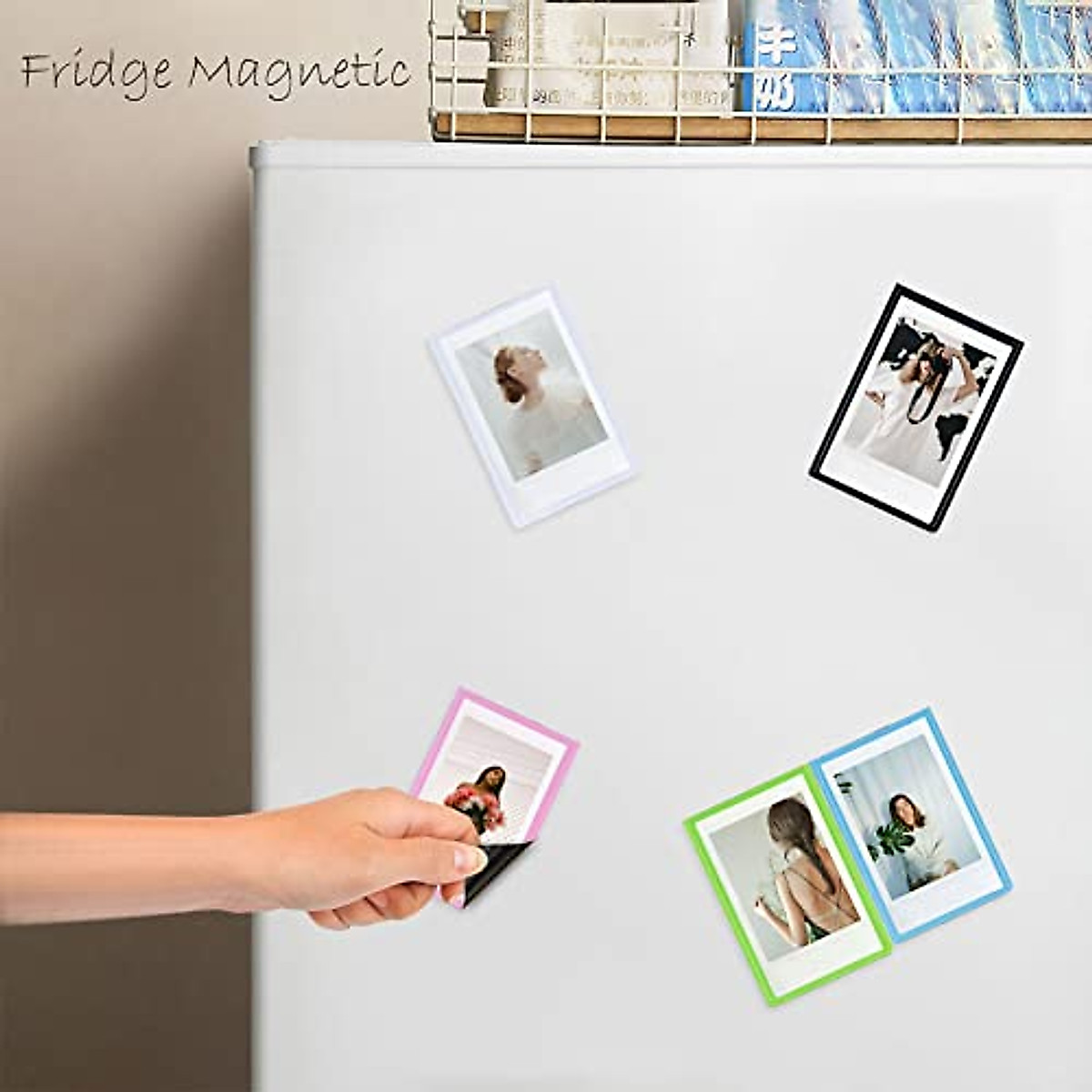 Orga'Neat 2x3 Magnetic Photo Frame Refrigerator for Fujifilm Instax Mini Instant Film, Magnet Picture Frames for Fridge Small Picture Holder for 8.6cm*5.4cm Picture -5 Pack