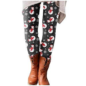 AMDBEL Plaid Leggings for Women High Waisted,Striped Leggings Plus Size, Women High Waist Workout Leggings Christmas Printed Gym Athletic Tummy Control Yoga Pants with Pockets Xmas Pants