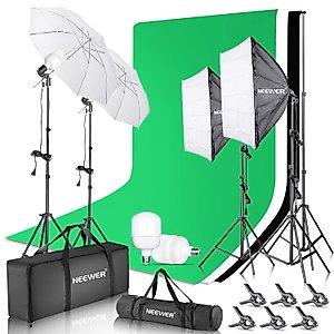 Neewer 8.5x10ft Backdrop Stand Support Continuous Lighting Kit for Photography Video Shooting