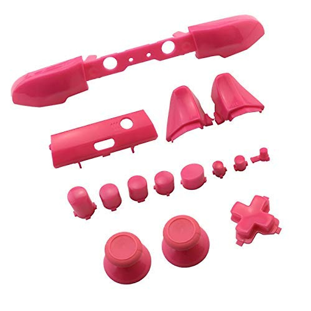 YICHUMY Replacement RB LB Bumper RT LT Trigger Buttons Mod Kit for Xbox One S Slim Controller (Pink)