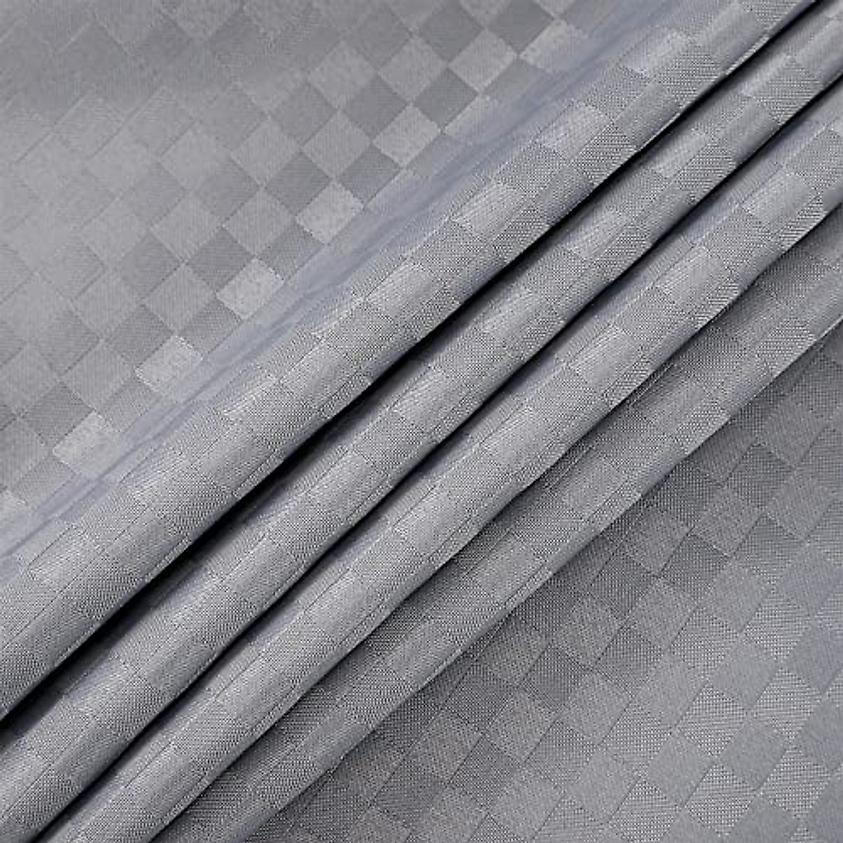 GAOMON Shower Curtains for Bathroom Hookless Shower Curtain with Snap in Liner Grey/White Shower Curtain Grommet Waterproof Fabric See Through Top Washable Shower Curtain Liner 72''Wx78''L