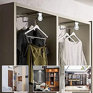 Extendable Clothes Rail - Sliding Wardrobe Closet Rod, Wardrobe Clothes Rails, Sliding Telescopic Rod For Wardrobe Wardrobe Laundry Room, Space Saving Hangers Organizer ( Size : 350MM/14INCH )