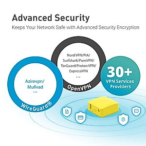 GL.iNet GL-SFT1200 (Opal) Secure Travel WiFi Router & GL.iNet GL-MT300N-V2(Mango) Portable Mini Travel Wireless Pocket VPN Router