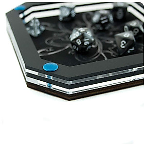 C4Labs Silver Line Personal Dice Tray with 3 Designs - Frost Bloom