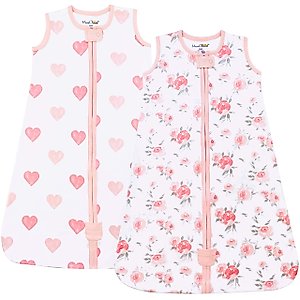 Mama Cheetah Baby Sleep Sack 0.5 TOG, Organic Cotton Baby Wearable Blanket with Two-Way Zipper, Swaddle Transition Baby Sleeping Bag for Newborn Infant Toddler Boy Girl, 0-3 Months