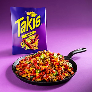 Takis Fuego 17 oz Fiesta Size Bag, Hot Chili Pepper & Lime Flavored Extreme Spicy Rolled Tortilla Chips