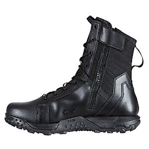 5.11 Tactical Men’s A/T All-Terrain 8-Inch Side Zip Boots, Full-Length Side Zipper, Slip Resistant, Black, 11.5 Regular, Style 12431