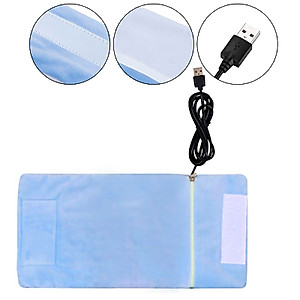 Bottle Warmer, Crystal Velvet USB Portable Travel Mug Milk Warmer Insulated Storage Bag, Sandwich Structure Insulated Safety Design (Blue)