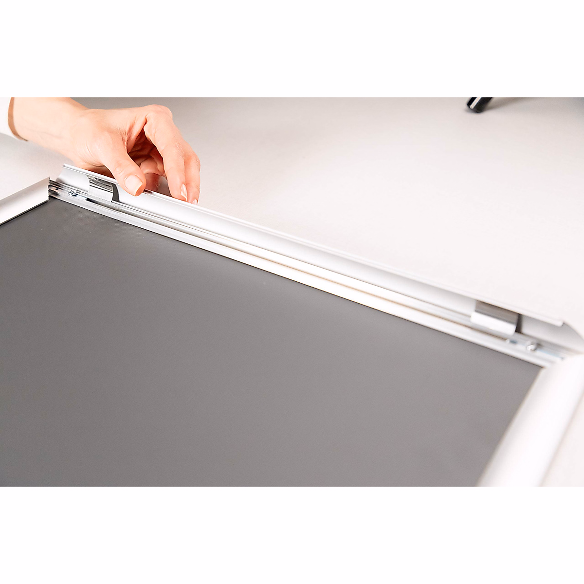 BNV Aluminum Front Load Snap Poster/Picture Certificate Frame, Red, 8.5x11 Inches, 1.25'' Profile, Wall Mounting, Portrait and Landscape Mode, Easy Installation, Anti-Glare, PVC Cover, Lightweight