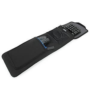 ENHANCE Keyboard Sleeve Travel Case for Full-Size Mechanical and Standard Gaming eSports Keyboards (up to 18 Inches) - Rugged Neoprene Construction, Zipper Mouse Storage and Cable Storage Pouch